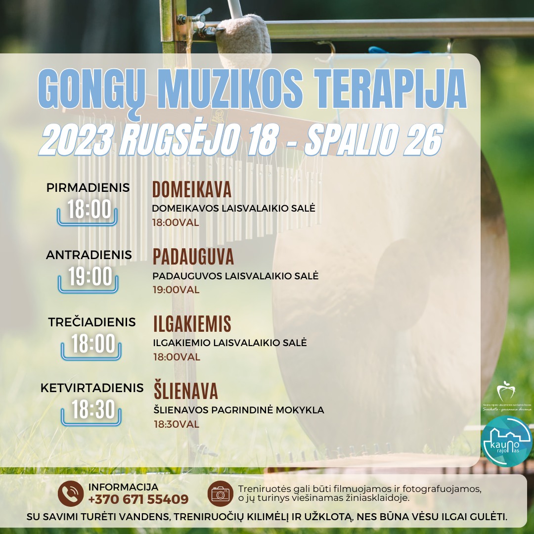 Gongų muzikos terapija Ilgakiemyje! - Samylų kultūros centras