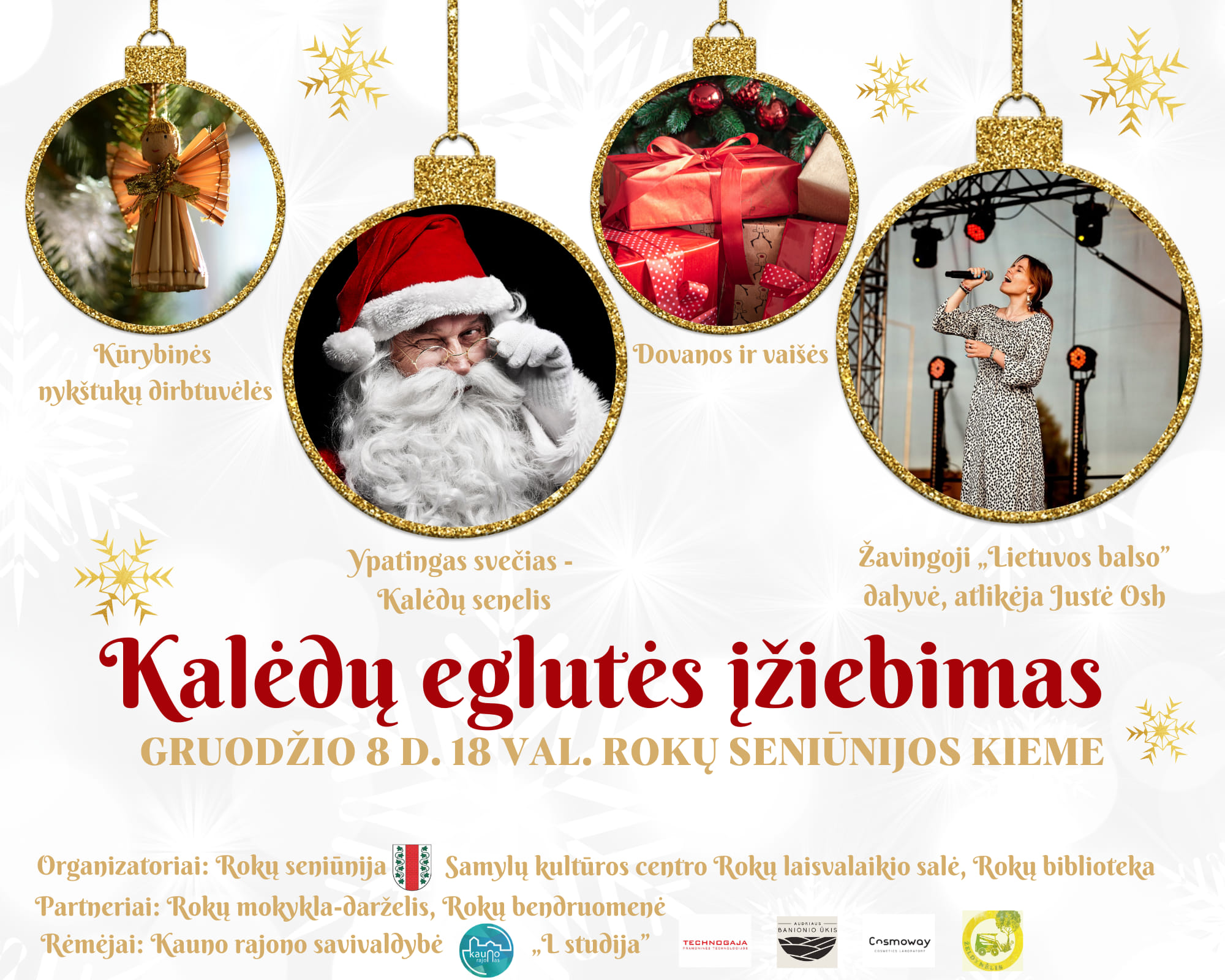 Kalėdų eglutės įžiebimas Rokuose! - Samylų kultūros centras